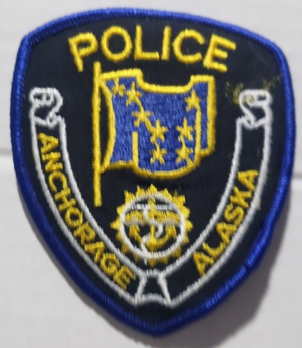 VINTAGE AAP ANCHORAGE ALASKA POLICE UNIFORM SHOULDER CLOTH PATCH BADGE ...