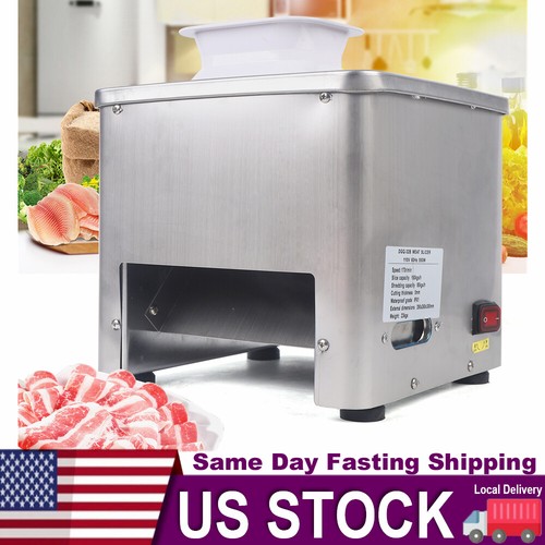 Meat Cutter Machine Commercial Electric Meat Slicing 350lb/h Stainless ...