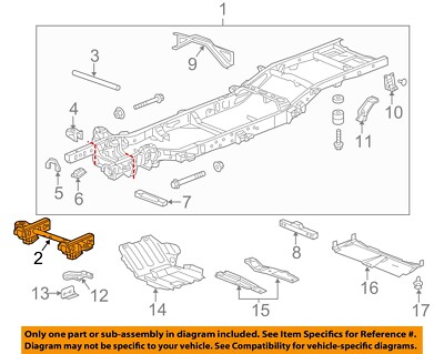 2014-2019 GMC Sierra 1500 Frame Front Section GM OEM 84392069 | OE | 1 ...
