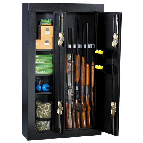Homak 8-Gun Double Door Steel Security Gun Safe, Black - 32"x10"x57 ...