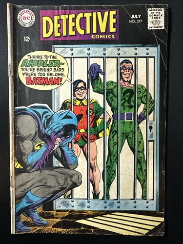 Detective Comics #377 1968 Batman & Robin DC Comics Silver age 1st ...