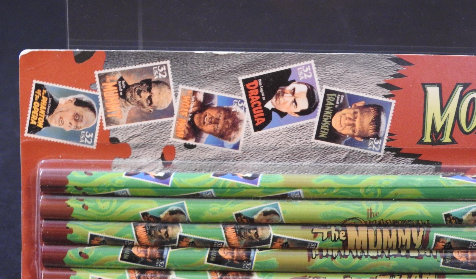 Vintage USPS 1997 5 Classic Monster Pencils Set Original Packaging GD9 ...