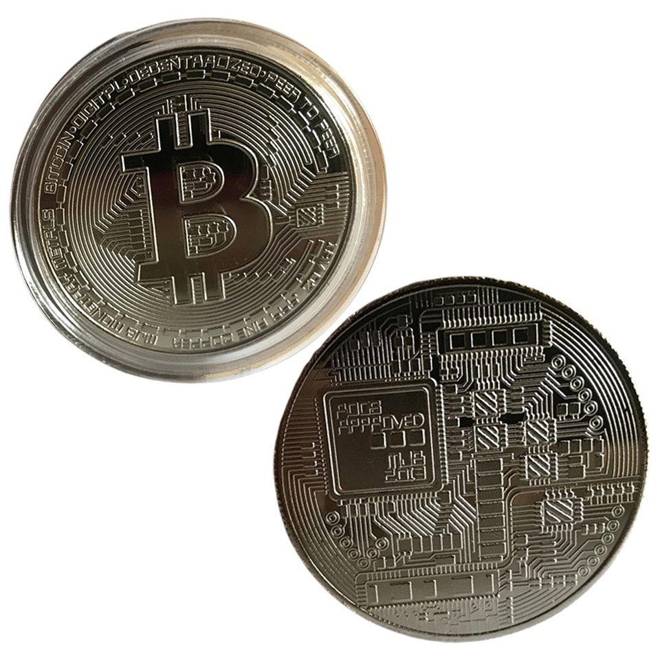 Bitcoin 1oz .999 silver commemorative coin BTC crypto in a Capsule | eBay