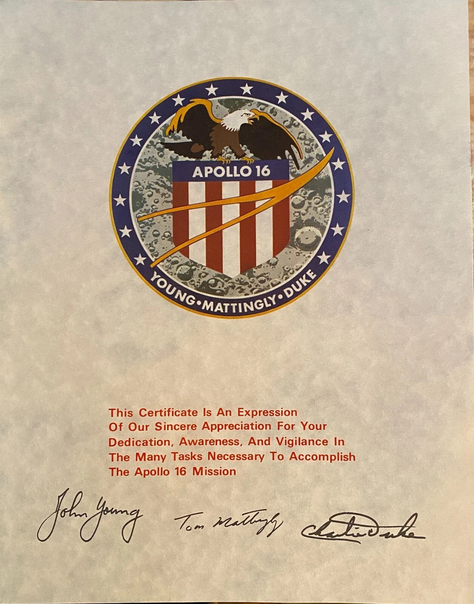 Nasa Certificate Print