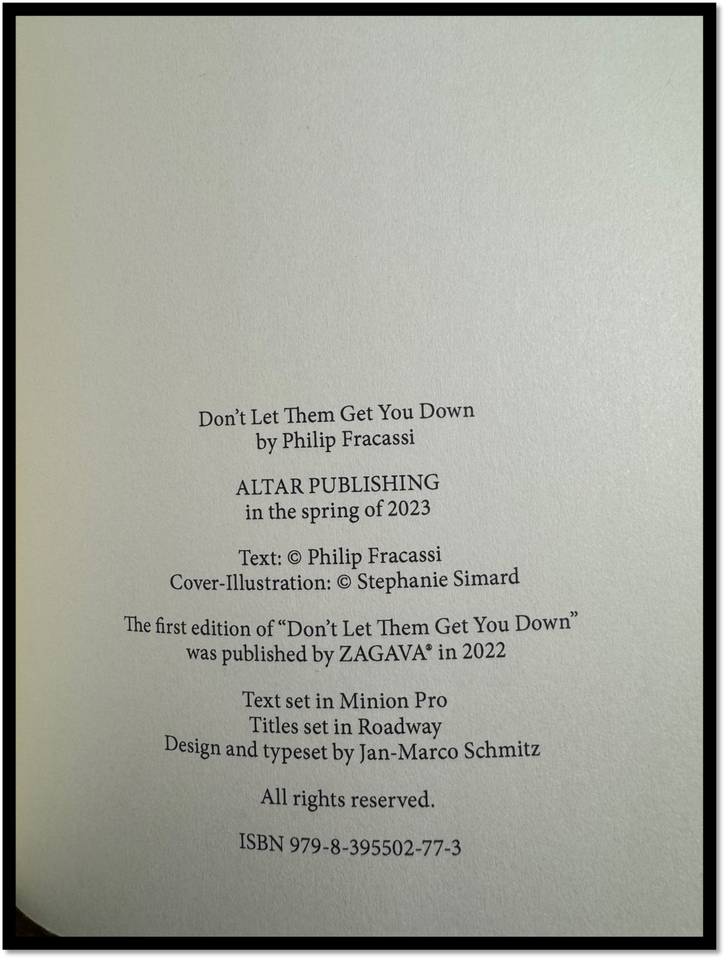 PHILIP FRACASSI SIGNED Don't Let Them Get You Down New Horror Paperback ...