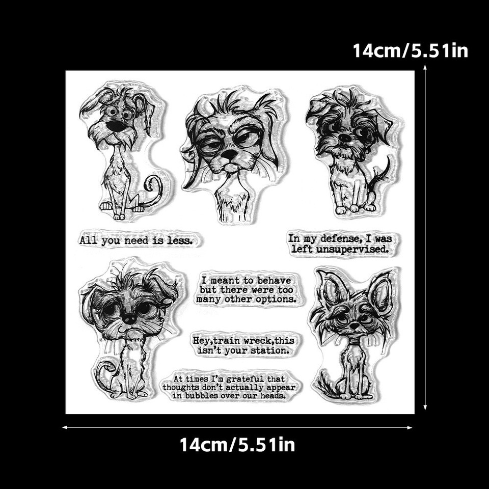 Silly Dogs All Your Need Is Less Metal Cutting Dies and Clear Stamps ...