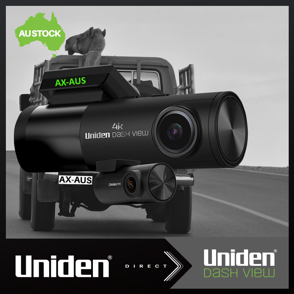 UNIDEN - DASHVIEW50R - 12/24V 4K DASH CAM with GPS & WiFi + REAR CAMERA ...