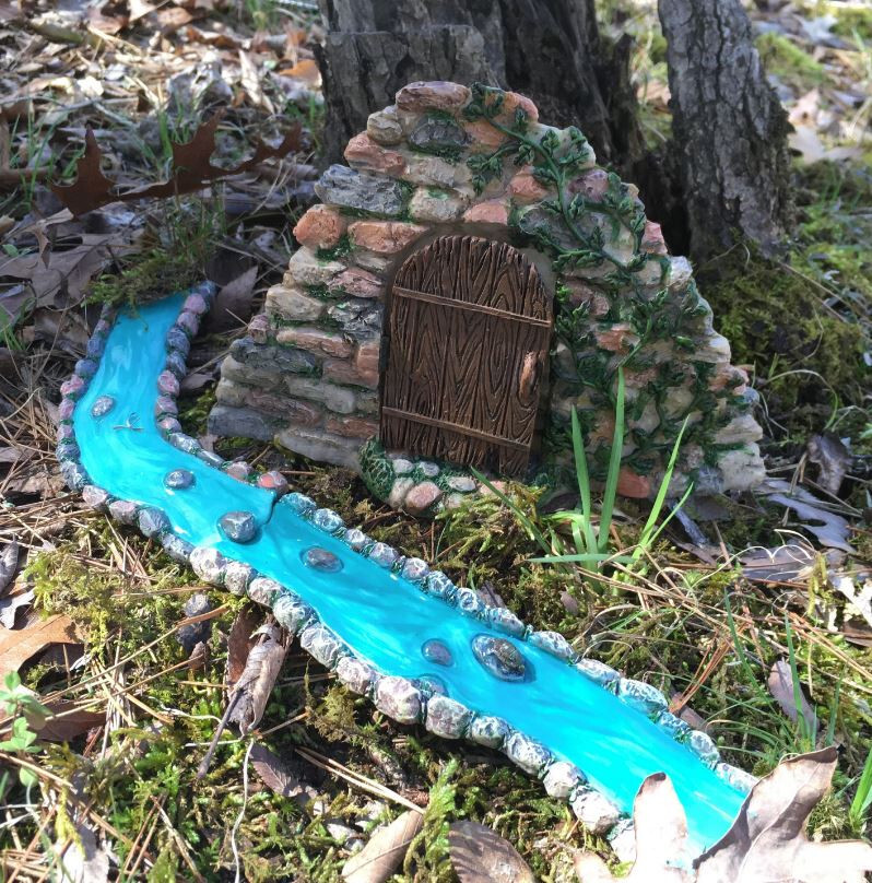 Miniature Straight Rock Lined River, Fairy Garden and Terrarium Water ...