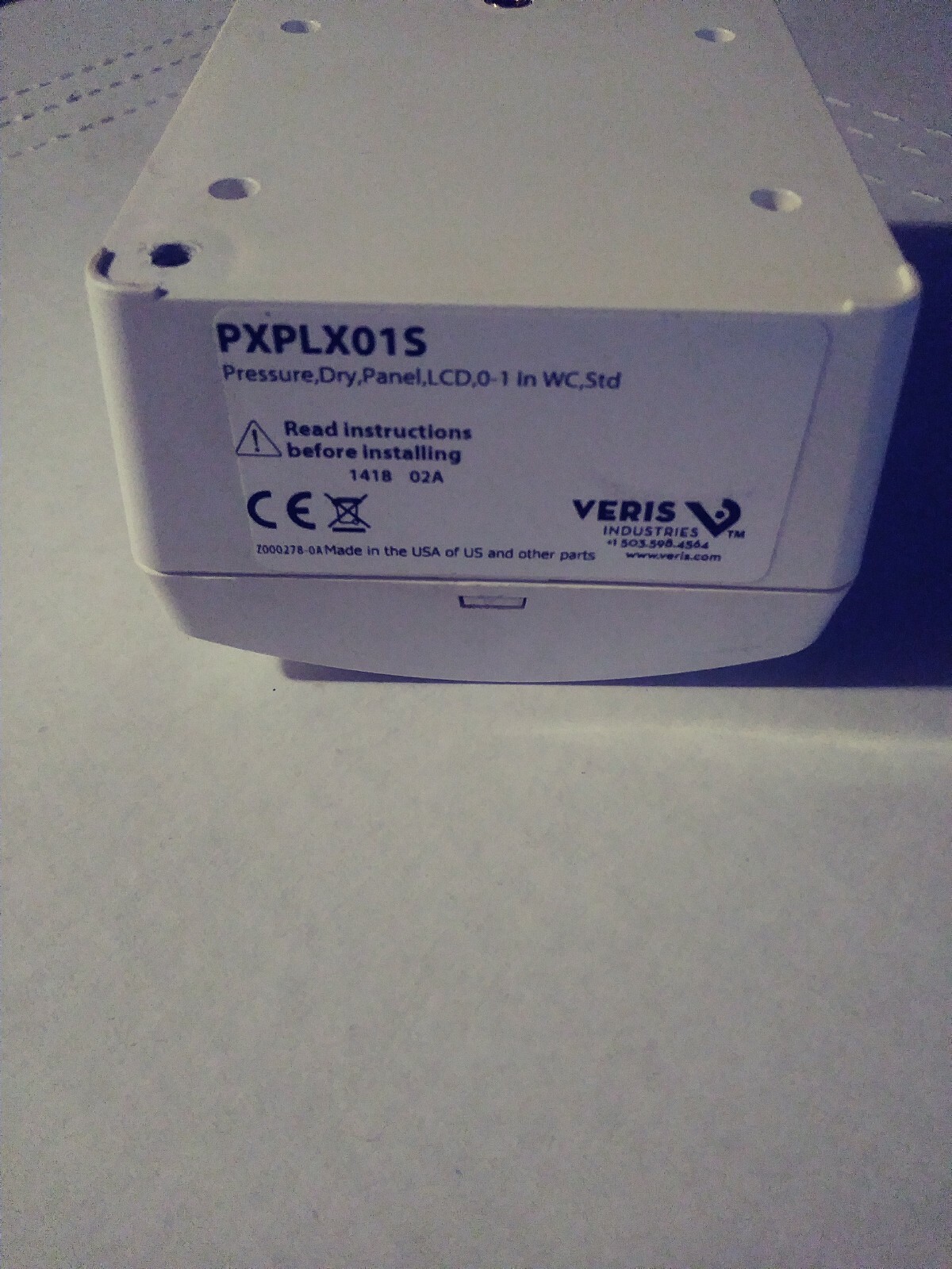 Veris+PXPLX01S+Differential+Pressure+Sensor+for+Air for sale online | eBay