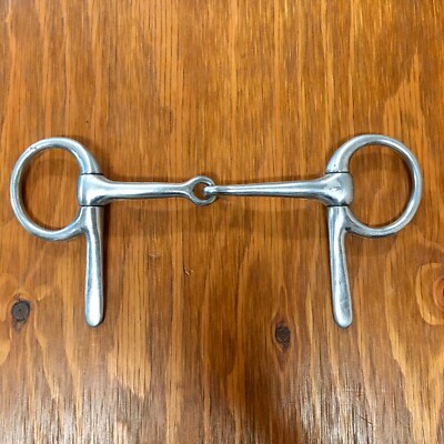 Half Cheek Single Joint Snaffle Bit Half Spoon Riding Driving 4.5 ...