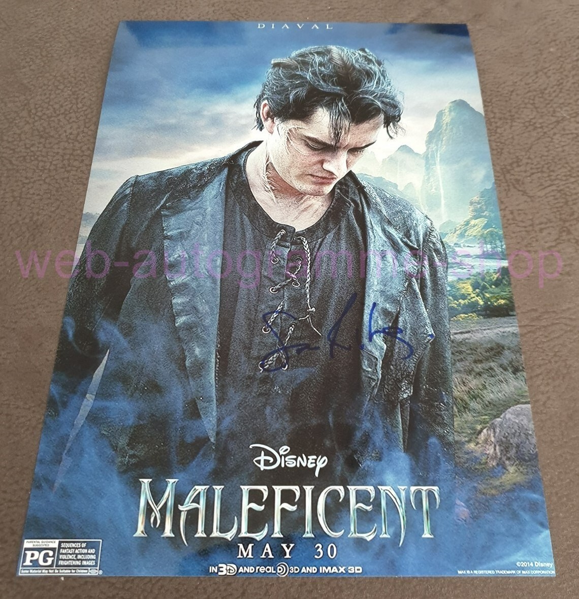 SAM RILEY - DISNEY MALEFICENT - SIGNED IN PERSON AUTOGRAMM AUTOGRAPH 20 ...