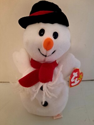 TY Original Beanie Baby - SNOWBALL the Snowman EUC with tag 1996 Winter ...