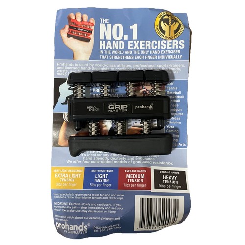 Gripmaster Hand Exerciser - Heavy Tension Prohands (Black) | eBay