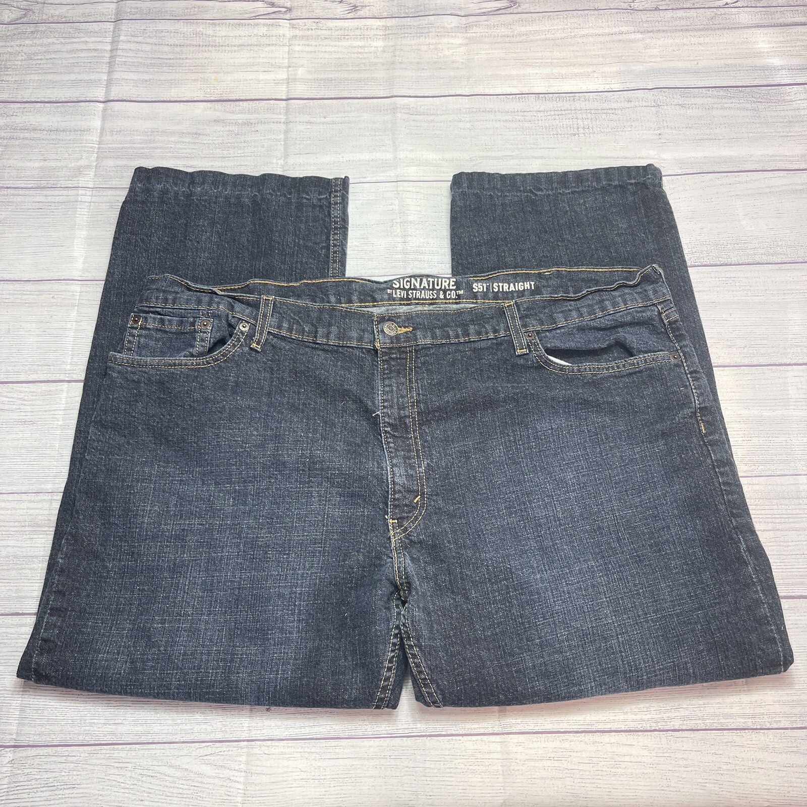 Levi’s Signature S51 Straight Leg Denim Jeans Mens 46… - Gem