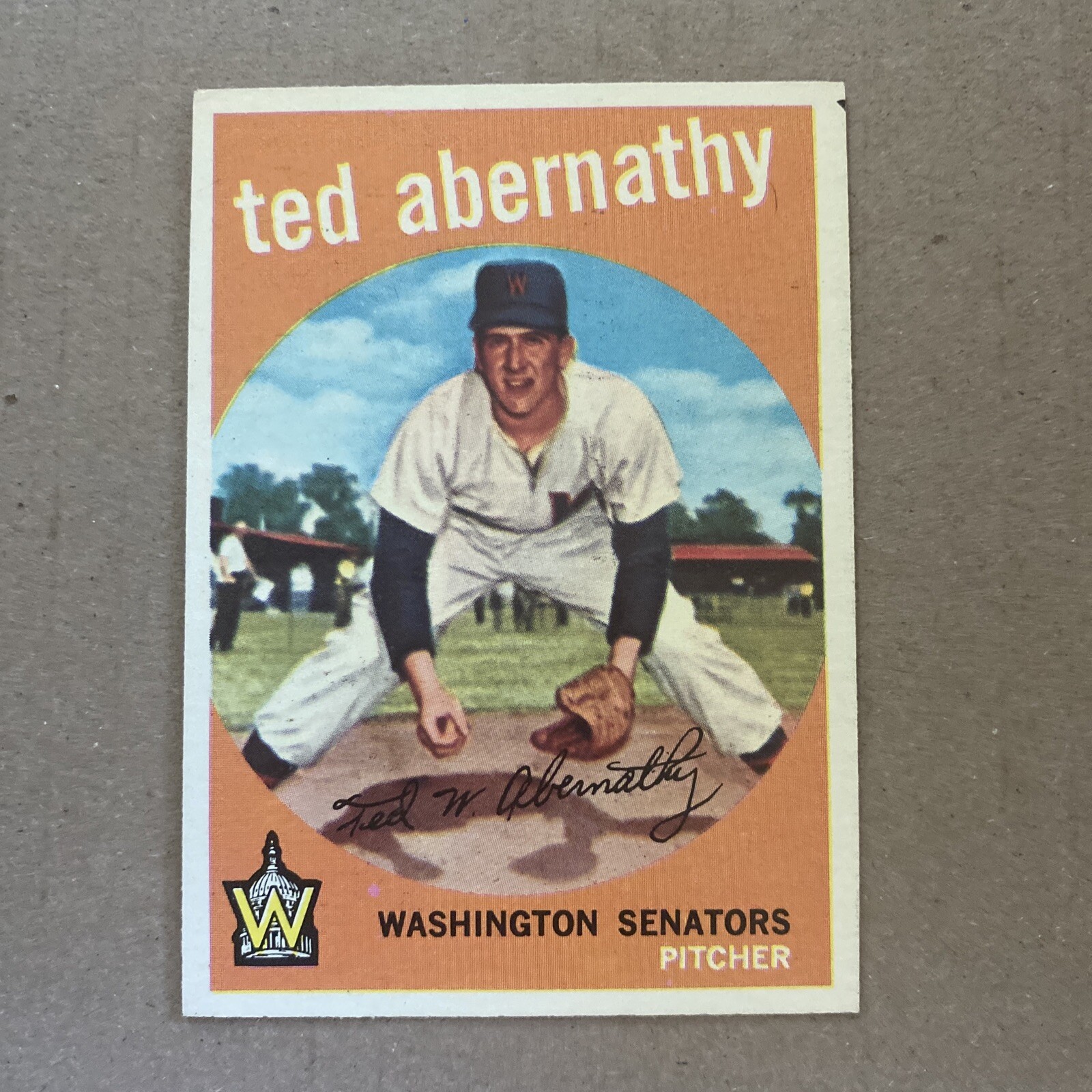 1959 Topps Baseball Ted Abernathy Washington Senators Card #169 | eBay