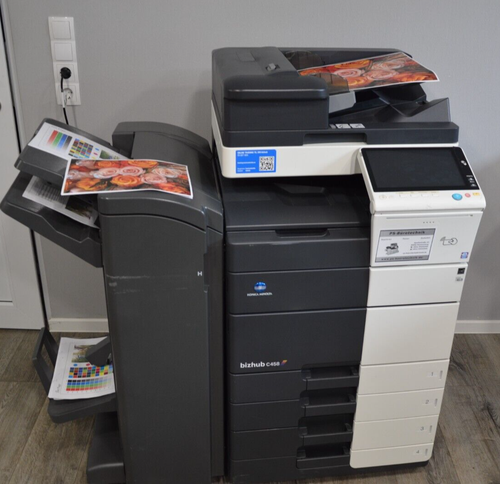 Digitalkopierer Konica Minolta C458 Booklet Finisher mit Heft und ...