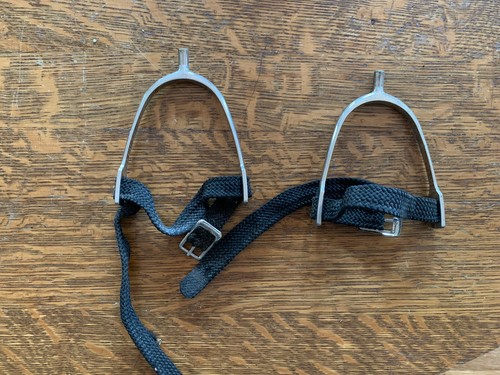 English Spurs Equestrian Riding Women's Spur w/Black Nylon Straps ...