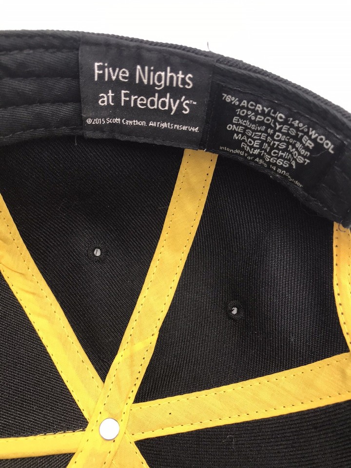 Five Nights At Freddy's Freddy Fazbear’s Pizza 2015 FNAF Snapback Cap ...