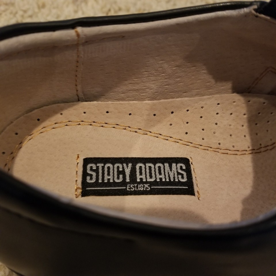 Stacy Adams Beau Mens Dress Shoes (NWOB) Size 7.5 Black Leather Buckle ...