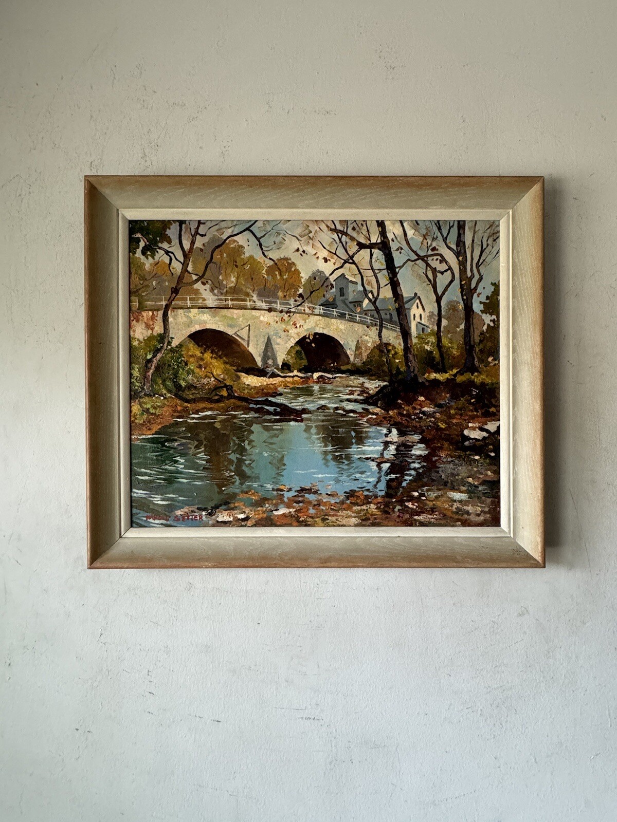 HAROLD ETTER ANTIQUE PENNSYLVANIA LANDSCAPE IMPRESSIONIST OIL PAINTING ...