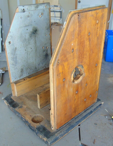 Original Mills Slot Machine Wood Cabinet Sides & Base with Armor Plate ...