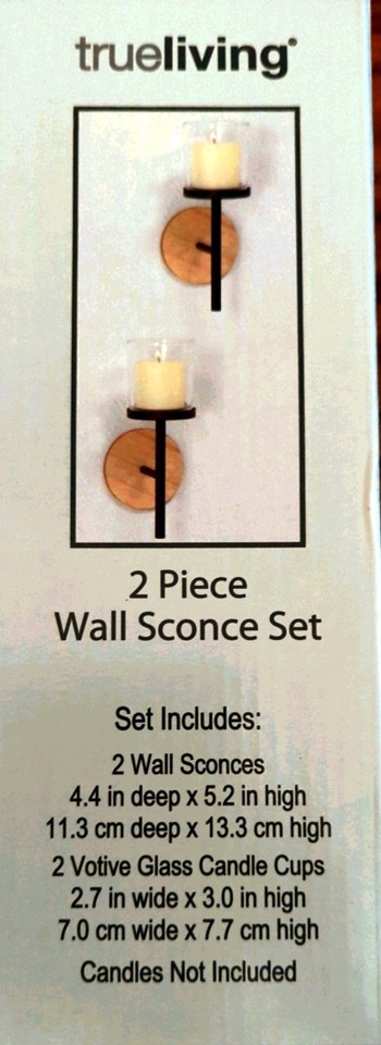 New 2-Piece Wall Sconce Set with Glass Votive Holders – Modern Candle ...