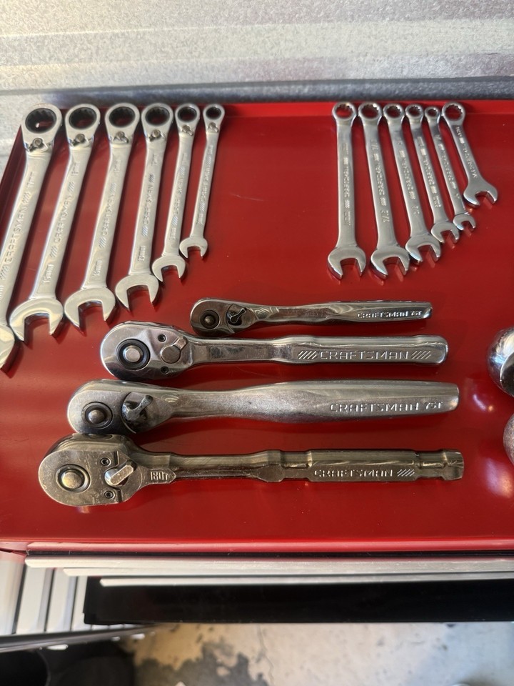 Craftsman Handy Man Tool Set 30+ Pc Chrome Metric Ratchets Wrenches | eBay