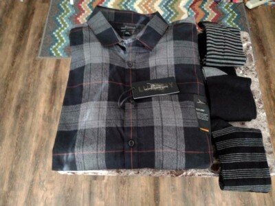 MARC ANTHONY Men's L/S Contemporary Checked Shirt- SZ XXL w/GEORGE ...