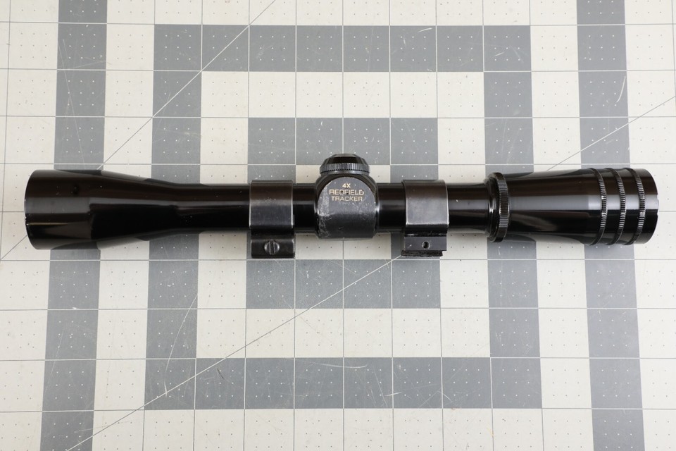 Vintage Redfield Tracker 4x Duplex Reticle Gloss BLK Rifle Scope w Weaver Rings | eBay