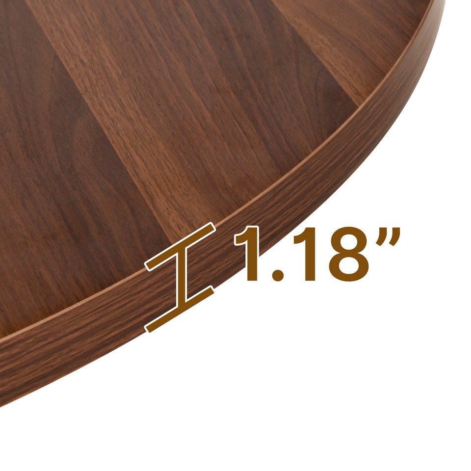 45" Large Circle Kitchen Table Farmhouse Dinner Table with Heavy Duty ...