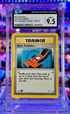 New Pokedex 95/111 1st Edition CGC 9.5 2000 Neo Genesis Graded Pokemon ...