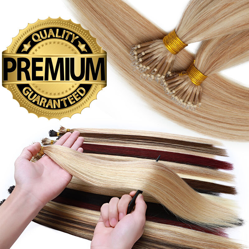 Nano Ring Remy Human Hair Extensions Micro Loop Nano Bead Balayage ...