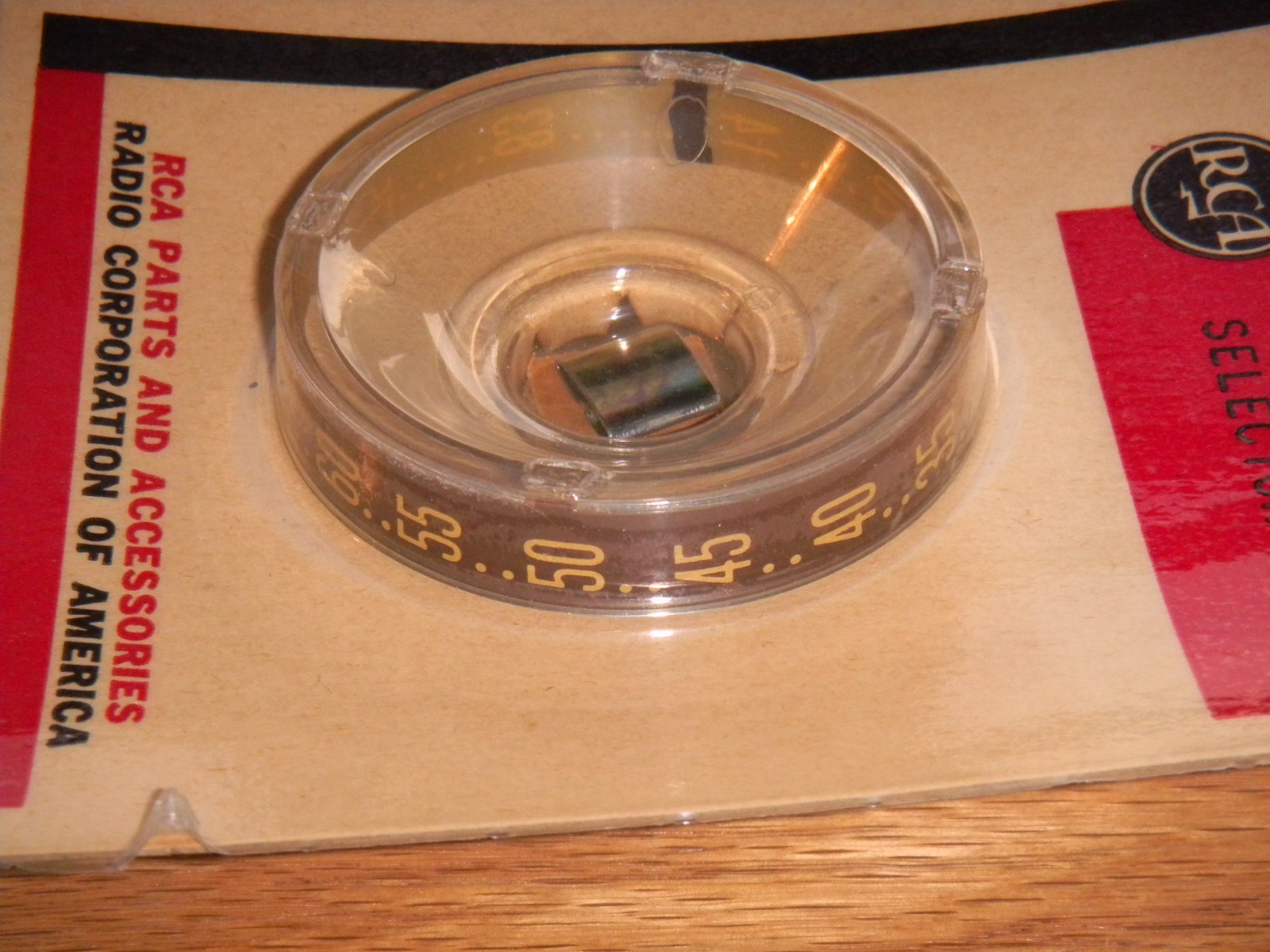 Vintage RCA 101148 B TV Channel Selector Knob Clear Plastic Brown Gold ...
