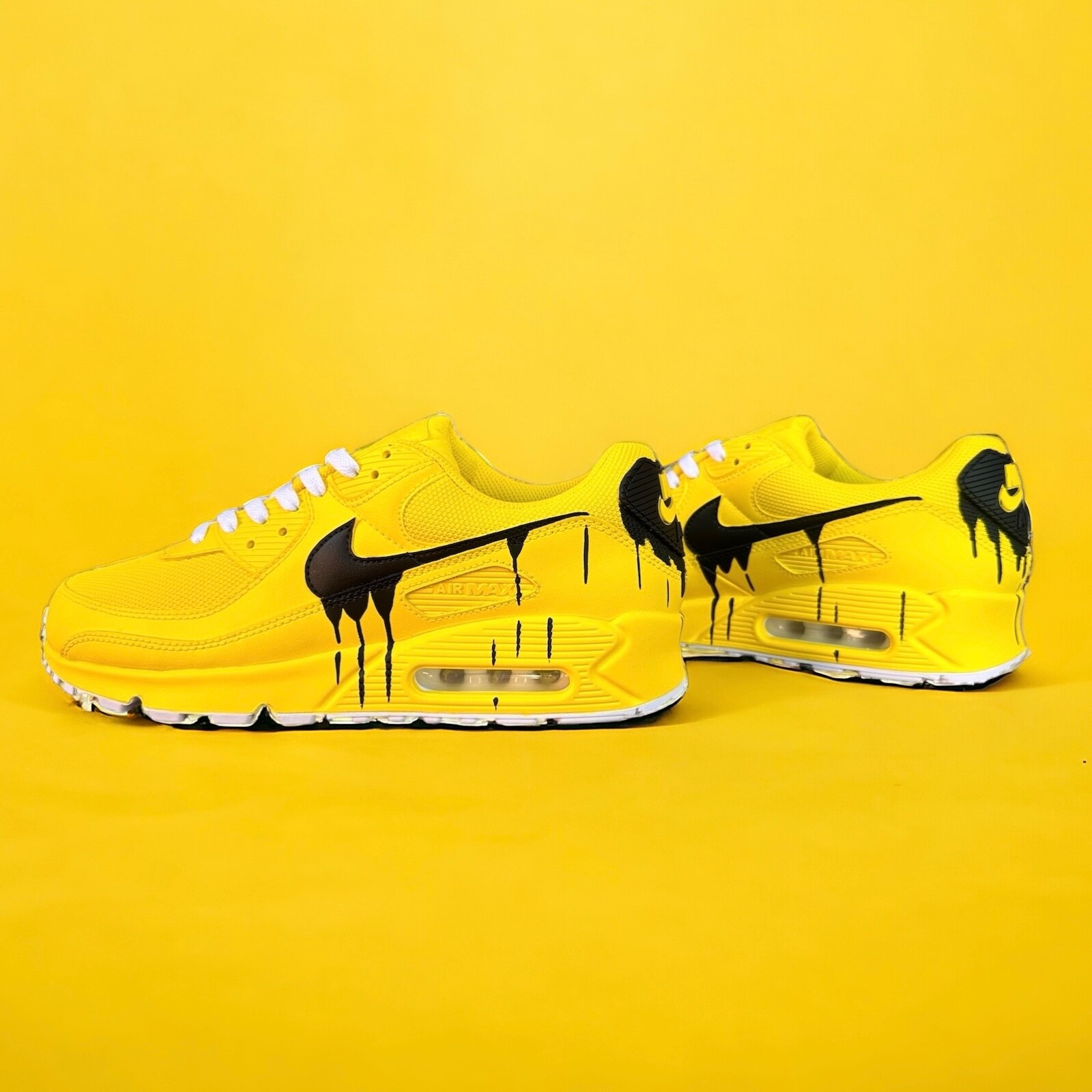 Custom Nike Air Max 90 Sneakers / Handmade Painted / Dripped Shoes ...