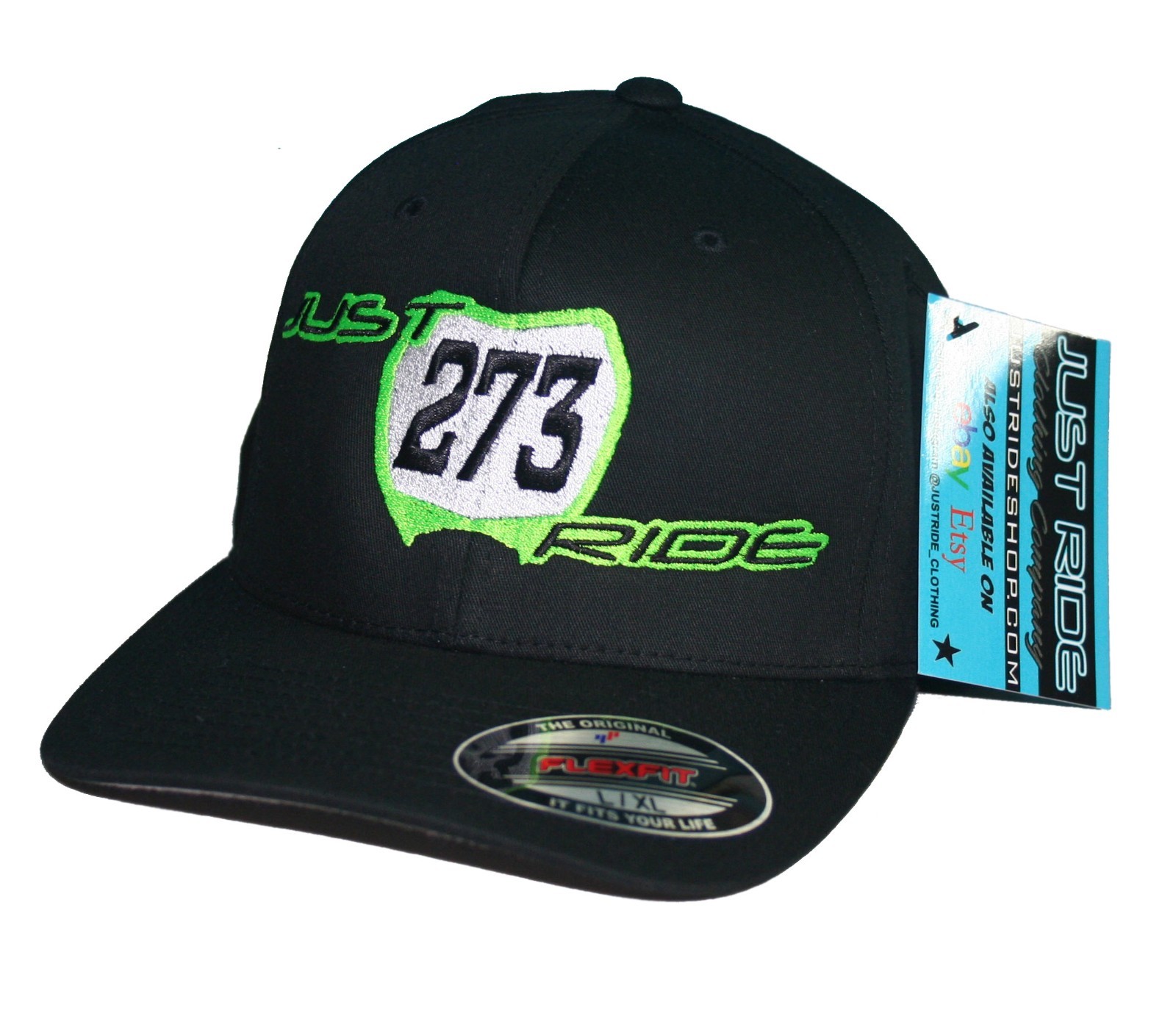 CUSTOM MX NUMBER PLATE HAT JUST RIDE FLEXFIT CAP MOTO MOTOCROSS YZ KTM ...