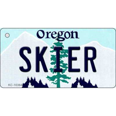 Skier Oregon State License Plate Tag Key Chain KC-10364 | eBay