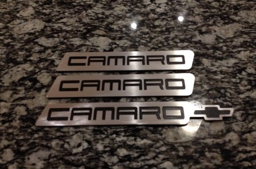 Z28 Camaro Rocker Badges X3 CNC Billet LS1 LS2 LQ4 LQ9 Emblems IROC ...