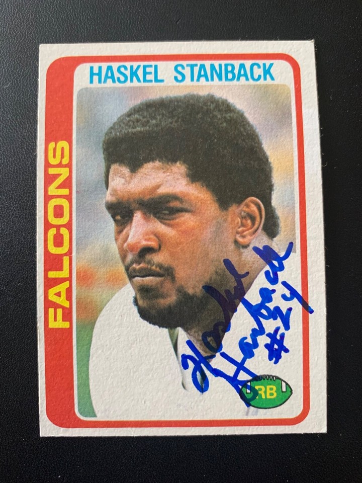Haskel Stanback Signed 1978 Topps #123 Rookie Card Atlanta Falcons ...