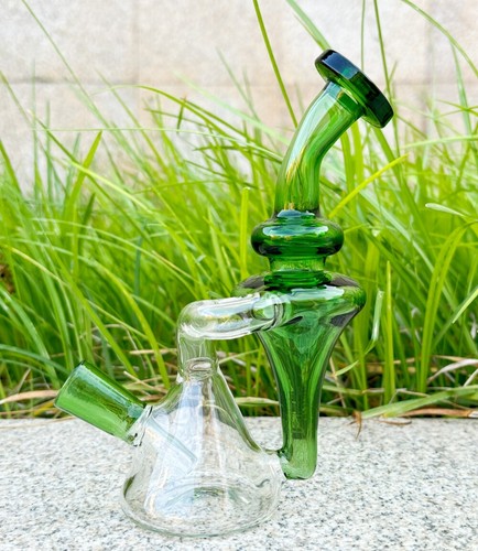 Small Glass Recycler Bong Filter Water Pipe Hookah Percolator Bubbler W ...