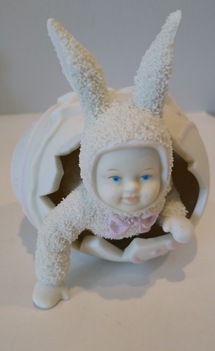 Dept 56 Snowbunnies SURPRISE IT'S ME 1994 Snowbabies Easter Egg Bunny ...