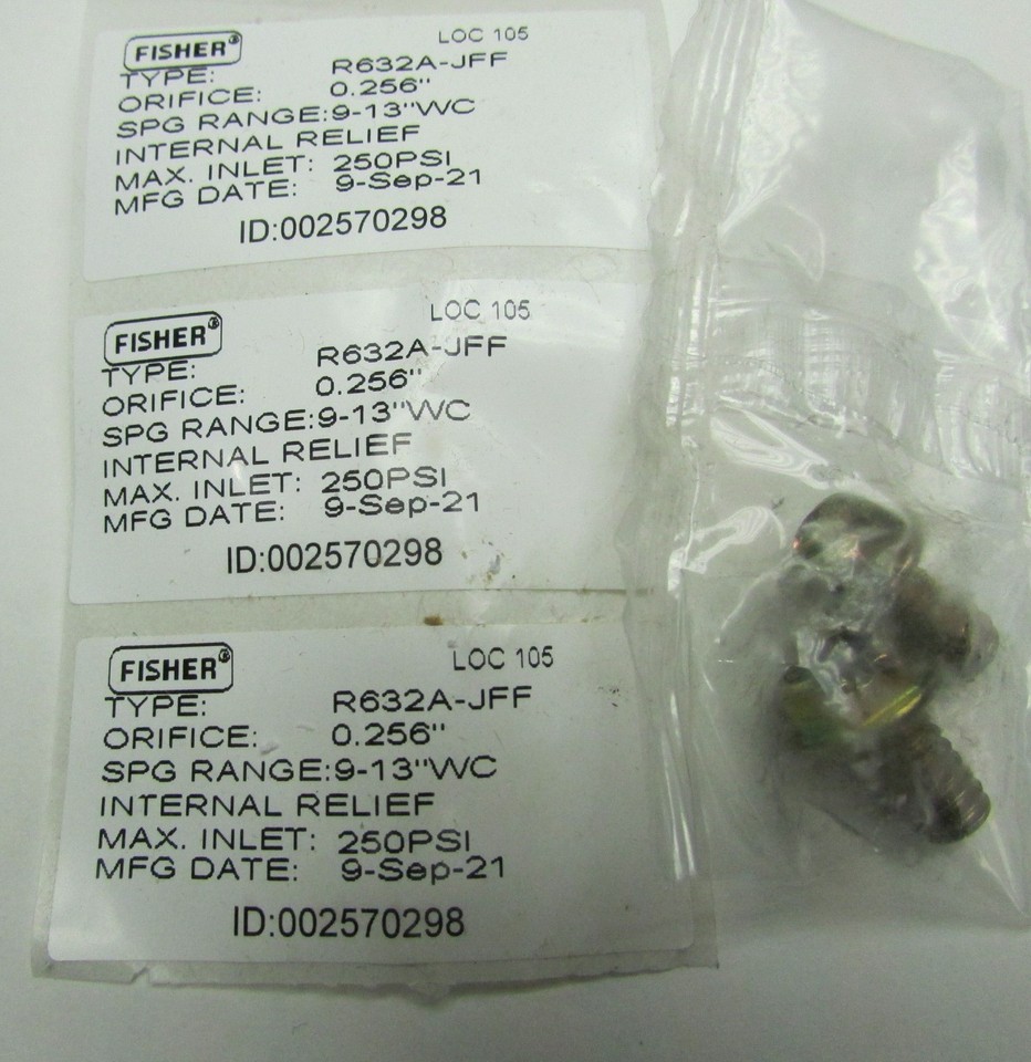 Emerson-Fisher 2-Stage LP Gas Propane Regulator Valves 850K BTU FPOL x ...