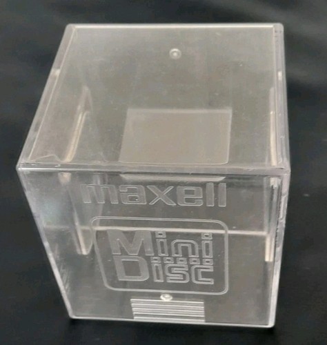 MAXELL MD Plastic Cube MiniDisc Storage Case Box- Holds 10 Mini Discs ...