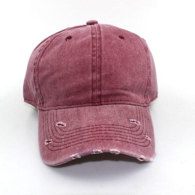 Distressed Cotton Baseball Ball Cap Hat Dad Vintage Solid Blank Plain ...
