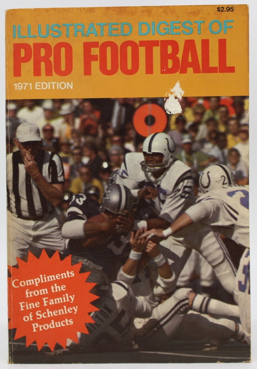 Illustrated Digest of Pro Football 1971 Edition NFL Paperback Book ...