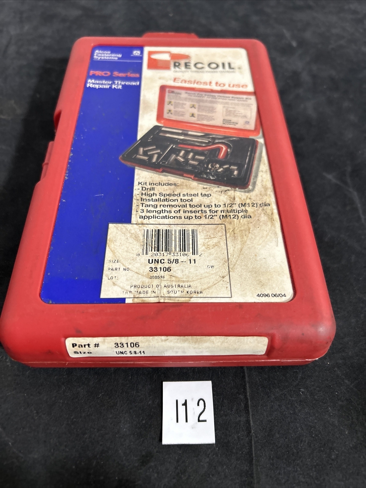 Alcoa Fastening Systems UNC 5/8-11, Master Thread Repair Kit P/N 33106 ...