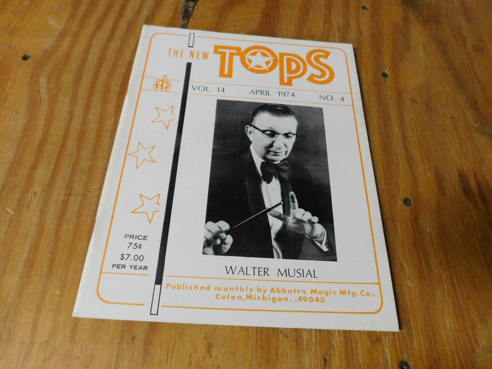 The New Tops Magic Magazine April 1974 Magician Walter Musial | eBay