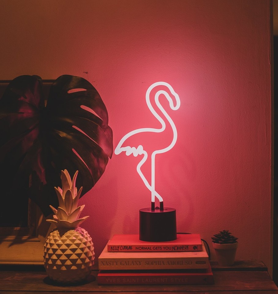 Amped & Co - Flamingo Neon Desk Light, 17" x 6.7" - Flamingo Party ...
