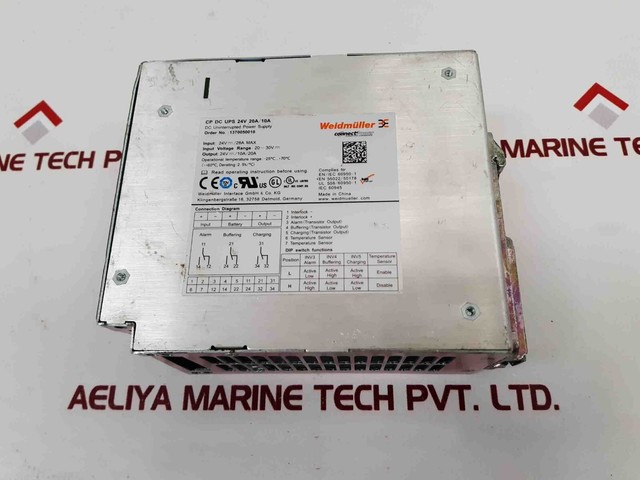 Weidmuller 1370050010 CP DC UPS 24v 20a/10a Power Supply for sale ...