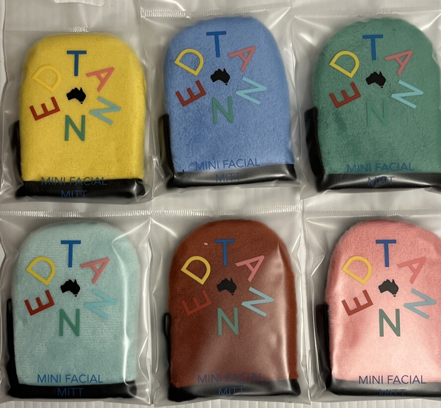 Tanned Mini Facial Mitt, 6 Mini Mitts Various Colours. | eBay