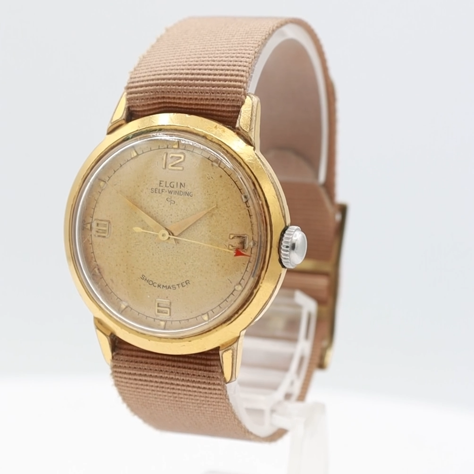 Vintage Elgin Shockmaster Men's Automatic Wristwatch 643 Swiss Gold ...